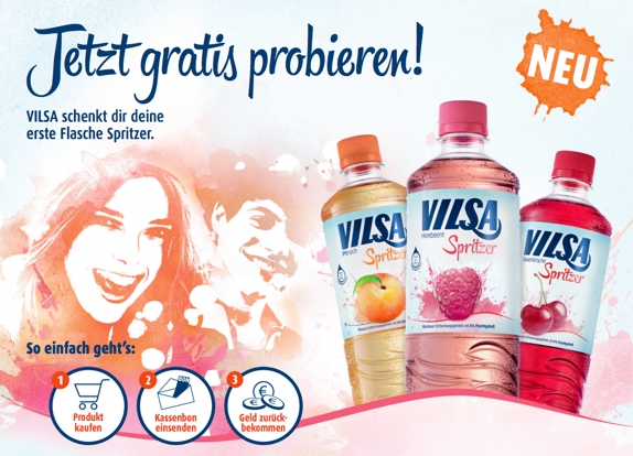 Vilsa Spritzer-Limonade gratis testen | Seriöse Produktproben ...