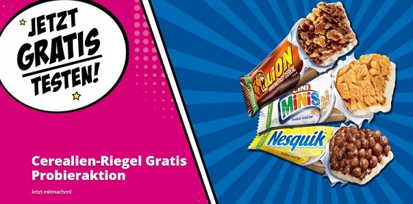 Nestlé Cerealien-Riegel gratis testen | Produktproben & Duftproben 2025 ...