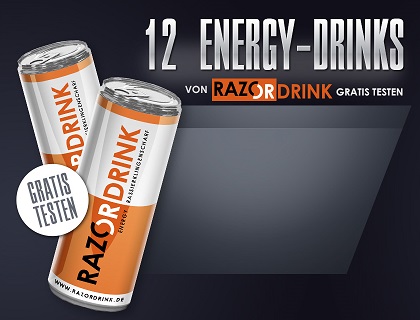 Energy Drink RAZOR gratis testen | Produktproben & Duftproben 2025 ...