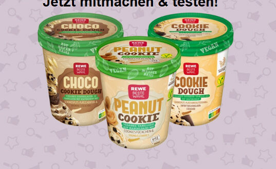 REWE Beste Wahl Veganes Cookie Eis gratis testen | Produktproben ...